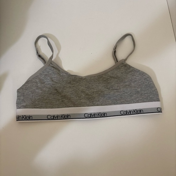 Calvin Klein | Other | Calvin Klein Gray Bralette Large 12 Euc | Poshmark